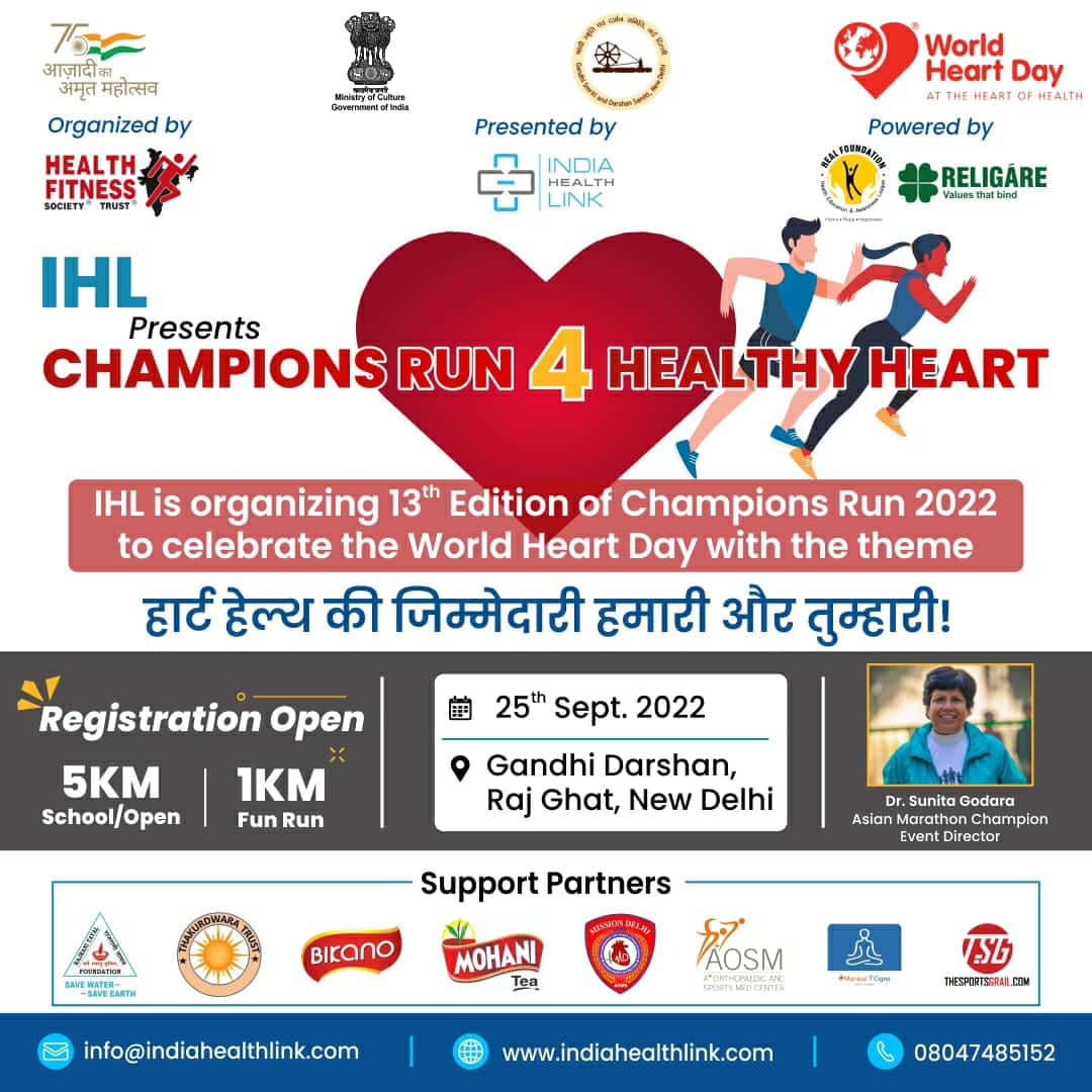 India Health Link Presents 13th Edition Of Champions Run Ahead Of World ...
